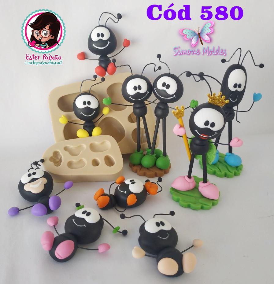 Formiguinhas Paixão : Moldes de Silicone - Apliques : Simone Moldes