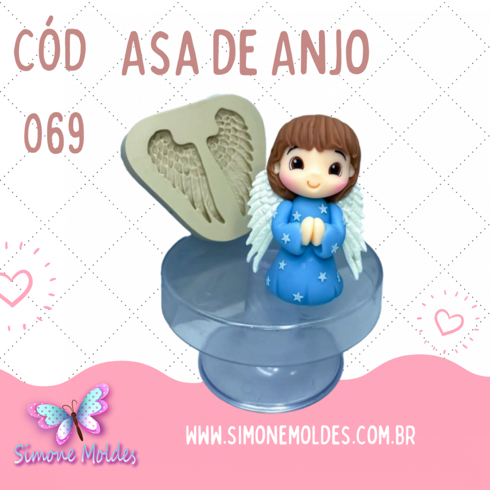 Asa de Anjo : Moldes de Silicone - Anjos Religiosos : Simone Moldes