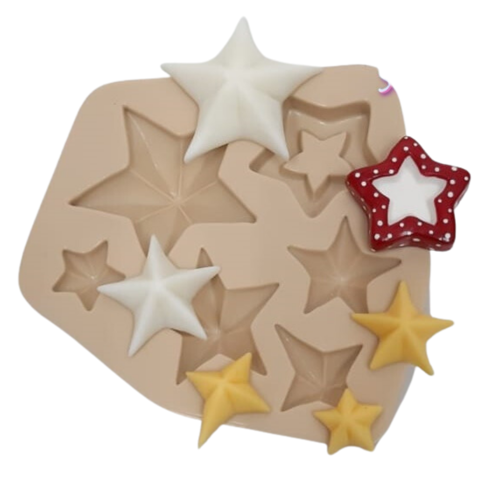 Molde de Silicone Kit Estrelas diversas : Moldes de Silicone Para ...