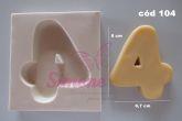 Molde de Silicone Número 4 GG - Cód 104 : Moldes de Silicone - Números ...