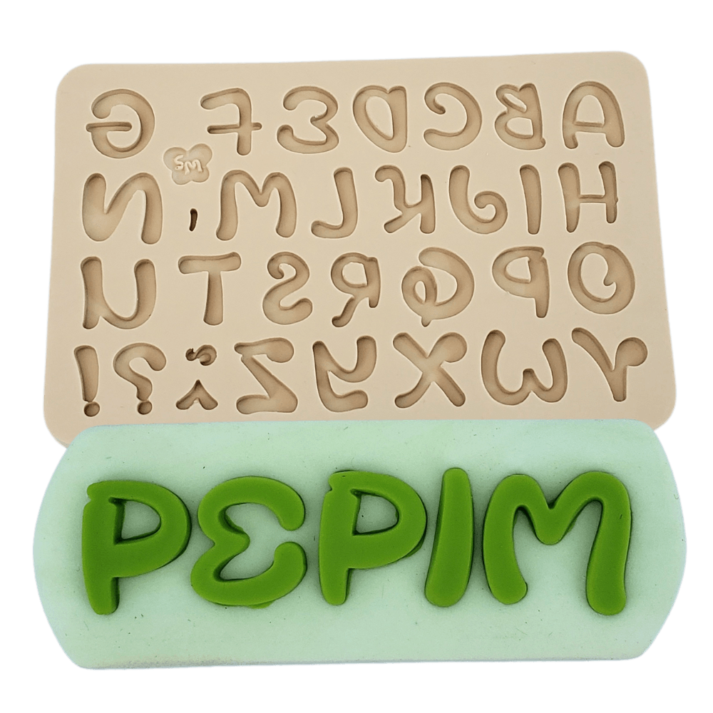 Alfabeto pepim - cod 1570 : Moldes de Silicone - Coleção Simone Moldes ...