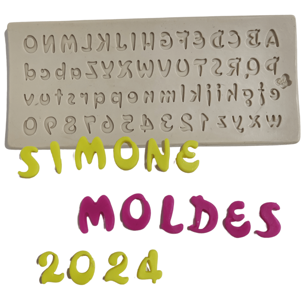 Molde Alfabeto Letras E Números Cod 294 Moldes De Silicone⚾️ Relaxe No Oasis Café Gt