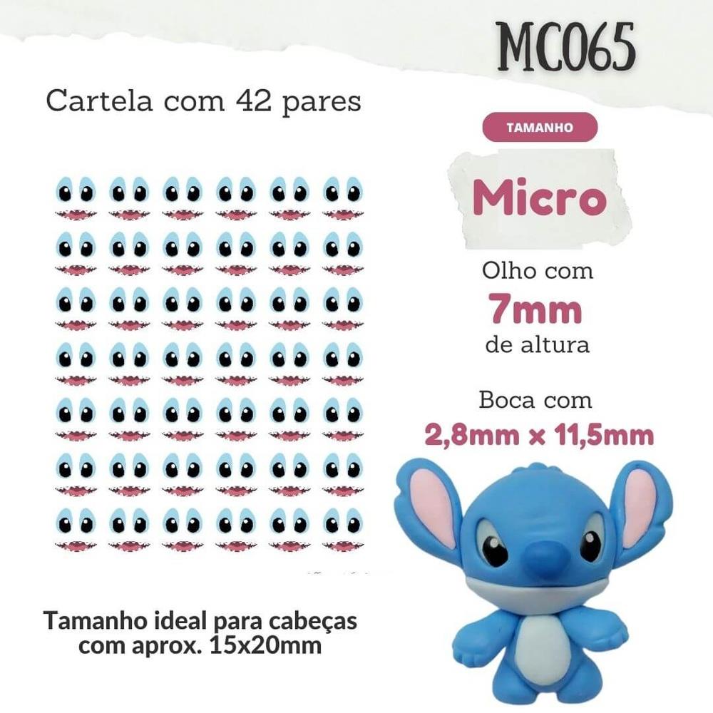 Olhos Resinados - Olhos stitch olho e boca - 7mm : Olhos Resinados ...