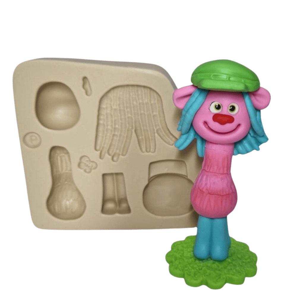 Molde de Silicone Trolls Paixão Pescoção - P - Cód 1312 : Moldes de ...