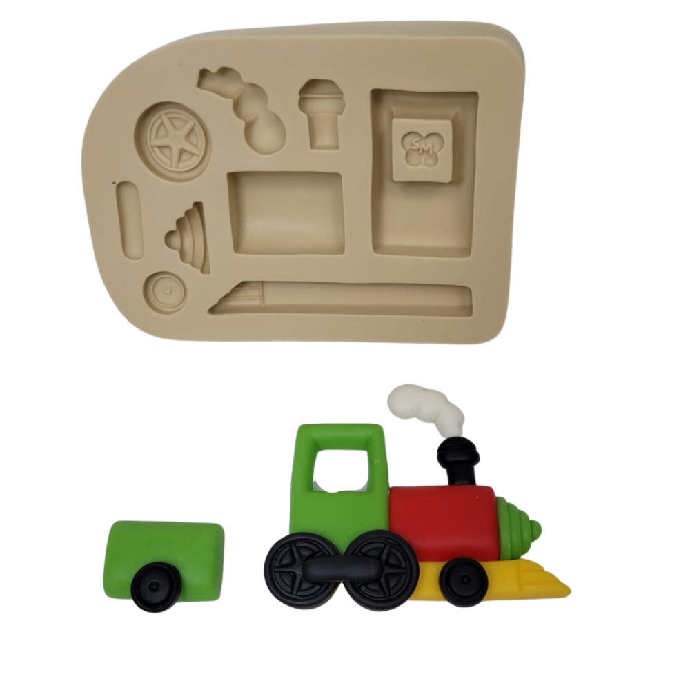 Molde de Silicone Trem - Cód 1107 : Moldes de Silicone - Coleção Selma ...