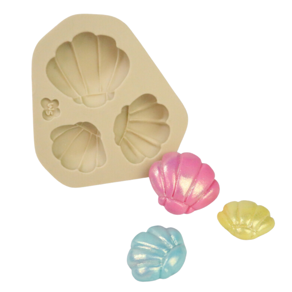 Trio de conchas : Moldes de Silicone Para Artesanato e Biscuit | Simone ...