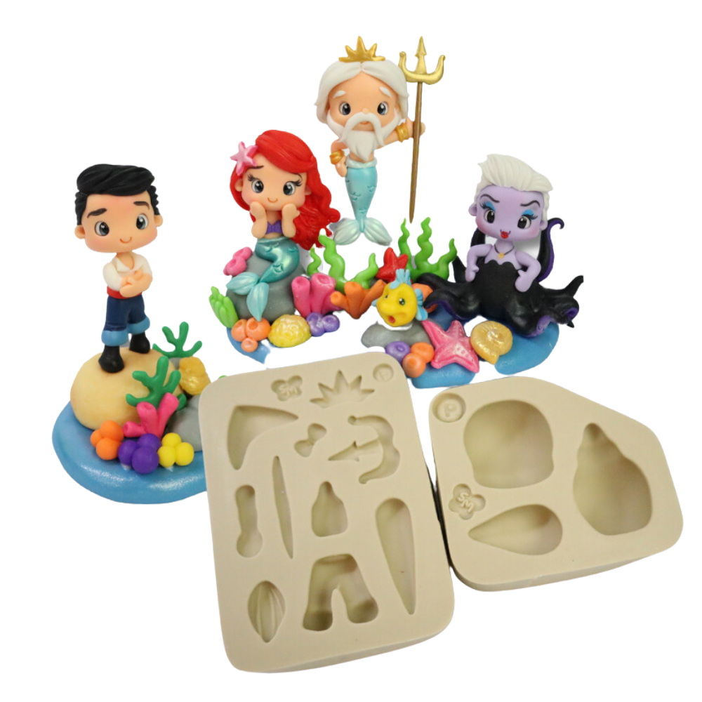 Turma do mar encantado - P : Moldes de Silicone - Coleção Pierre ...