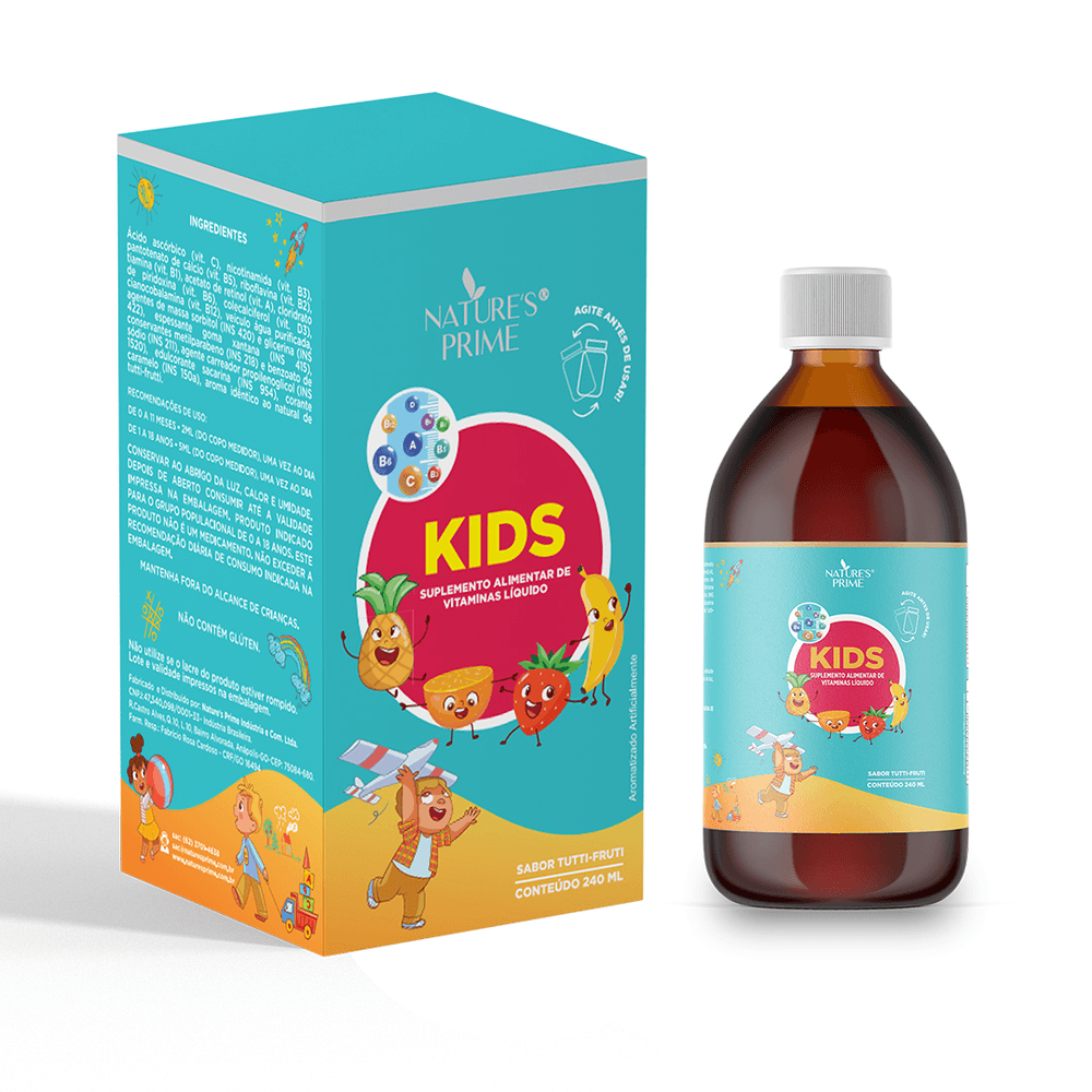 Vitamina KIDS - 240ml - Tutti-Fruti : Saúde e Bem-Estar : Natures Prime