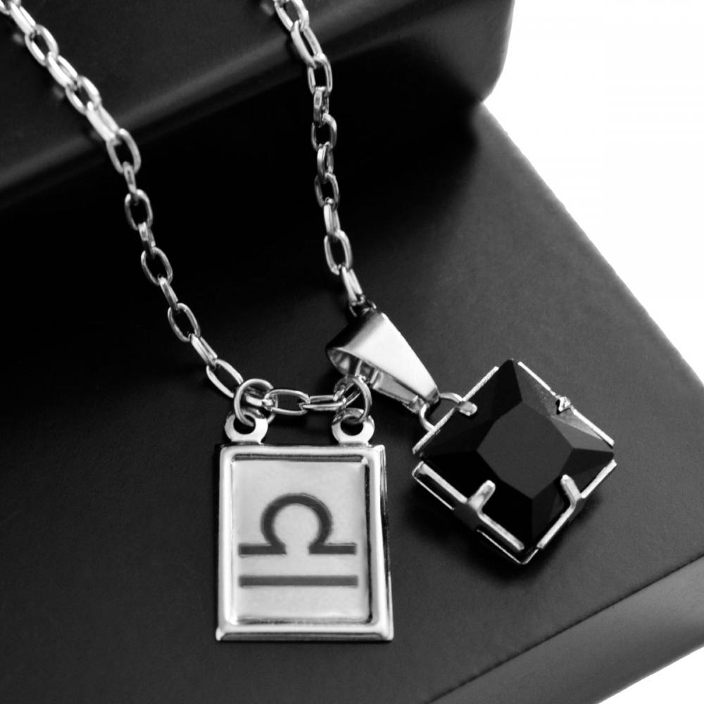 Escapul rio Colar Signo De Libra Em A o Prata Inoxid vel