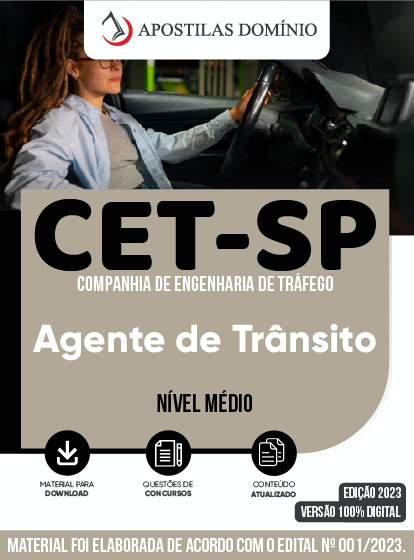 Apostila CET-SP 2023 - Agente de Trânsito