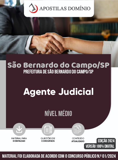 Apostila concurso Prefeitura de São Bernardo do Campo/SP 2024