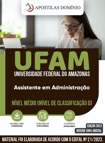 Apostila UFAM 2023 - Assistente em Administração - Nível de ...